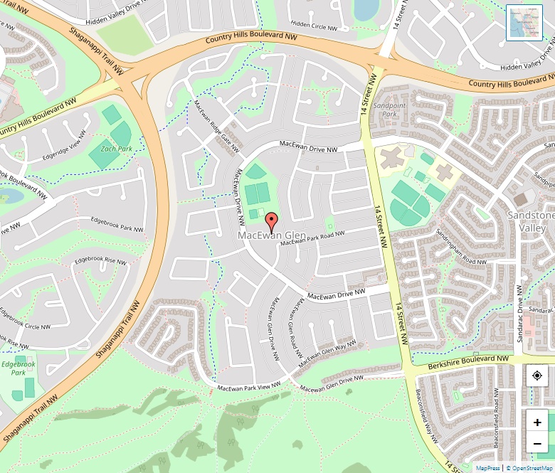 MacEwan Glen Map – Map of Calgary